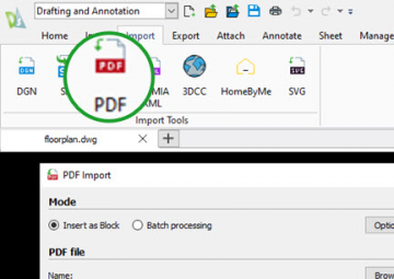 Import PDF Drawings | DraftSight
