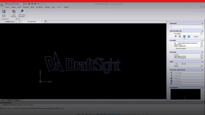 Gerador de G-Code | DraftSight